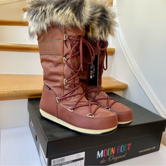 Moon Boot | Shoes | Nwt Moonboot Monaco Wp 2 Boot In Rust Brown Womens ...